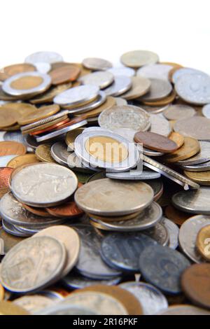 old european coins as nice money background Stock Photo - Alamy
