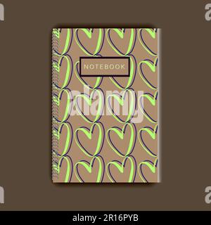 heart notebook cover design notebook diary cover design with heart on ...