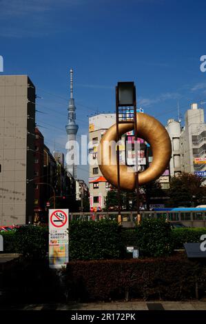 Kinshicho Station north exit and Tokyo Sky Tree (photo taken at 2F Cafe ...
