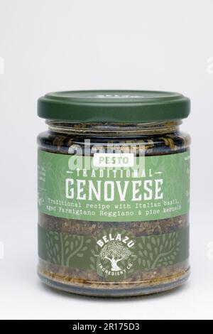 Jar of Belazu Traditional Genovese Pesto Stock Photo - Alamy