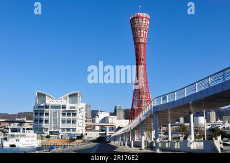 A look at Kobe Port Tower from Nakatottei Passenger Terminal Stock ...