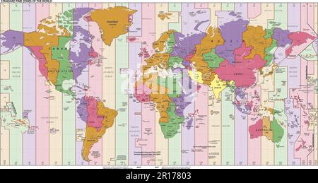 Color blind friendly political World Map Equal Earth Projection Stock ...