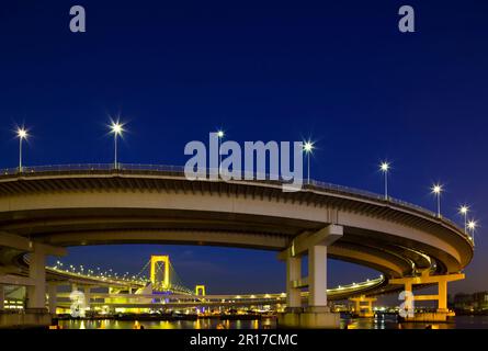 Rainbow bridge special light up,Minato-Ku,Tokyo,Japan Stock Photo - Alamy