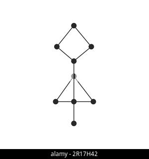 Compounds and atoms graphic element isolated. Abstract constellation ...