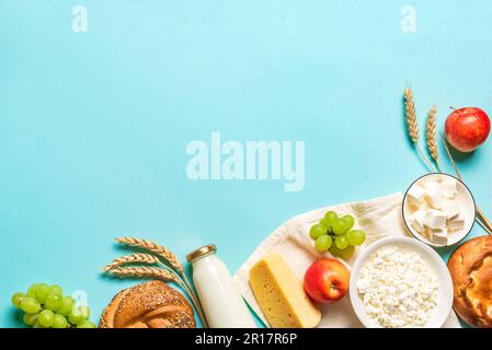 Happy Shavuot. Background for Shavuot traditional religious Jewish ...