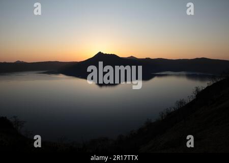 Sunrise at lake Mashu Stock Photo - Alamy
