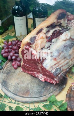 Italy, Street Food Festival, Typical Tuscan Butcher Shop, Fresh Beef ...