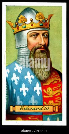 King Edward III - Vintage Cigarette Card 01 Stock Photo - Alamy