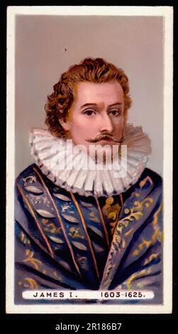 King James I - Vintage Cigarette Card 03 Stock Photo - Alamy