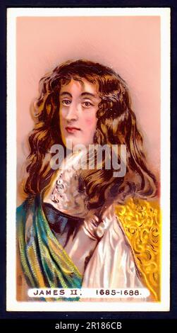 King James II - Vintage Cigarette Card Illustration Stock Photo - Alamy