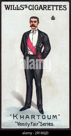 Portrait of Lord Kitchener - Vintage Cigarette Card, Victorian Era ...