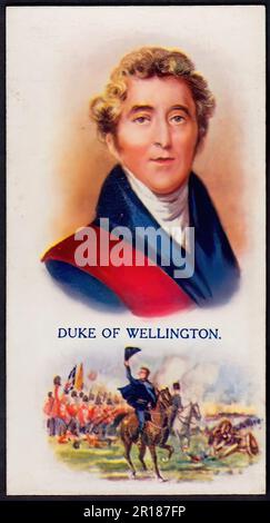 The Duke of Wellington - Vintage Cigarette Card Illustration Stock ...