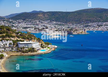 Bodrum Castle, Sunny weather at Bodrum, holiday destination, Turkey ...