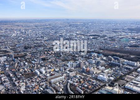 Minami Otsuka station aerial shot from the northeast side towards ...