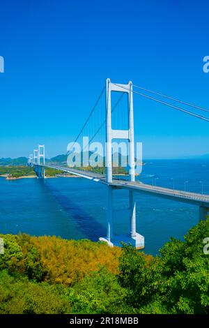 Kurushimakaikyo bridge, part of Shimanami Kaido expressway Stock Photo ...