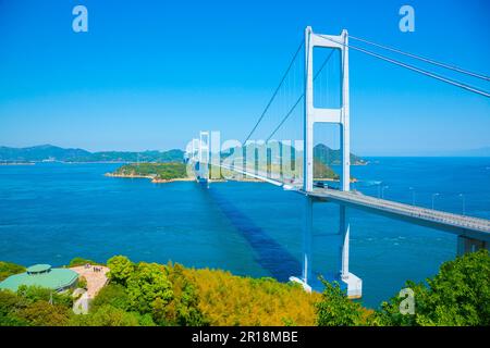 Kurushimakaikyo bridge, part of Shimanami Kaido expressway Stock Photo ...