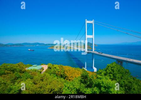 Kurushimakaikyo bridge, part of Shimanami Kaido expressway Stock Photo ...