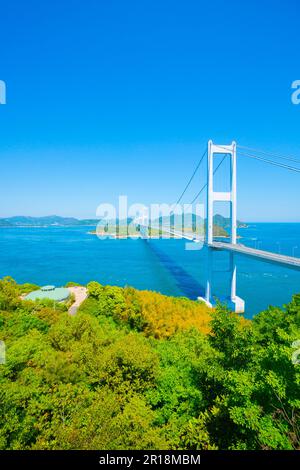 Kurushimakaikyo bridge, part of Shimanami Kaido expressway Stock Photo ...