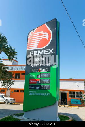 Sign of Pemex Gas Station Stock Photo - Alamy