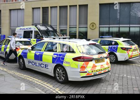 Many police vehicles, Manchester UK, police car, cars Stock Photo - Alamy