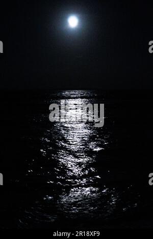 Beautiful view of the moon on a black background Stock Photo - Alamy