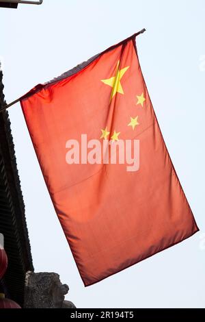 The flag of China, also known as the Five-star Red Flag, in Tiananmen ...