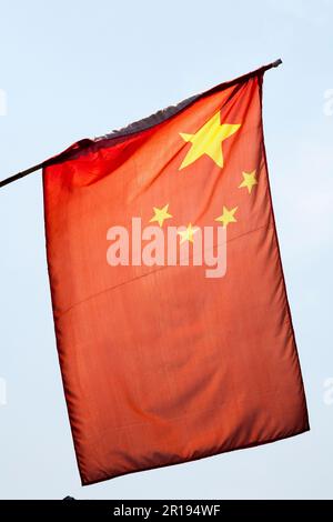 The flag of China, also known as the Five-star Red Flag, in Tiananmen ...