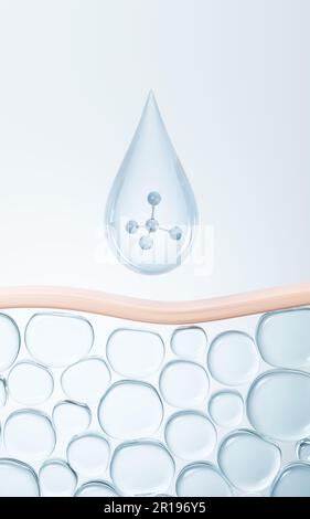 Transparent skin cell, 3d rendering. Digital drawing Stock Photo - Alamy