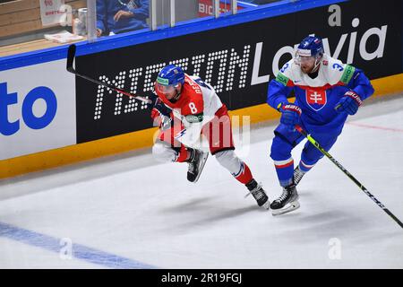 LATVIA, RIGA - 12.05.23: JANOSIK Adam, TOMASEK David, SKORVANEK ...