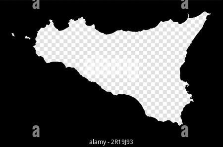 Sicily map. Blank vector map of the Island. Borders of Sicily for your ...