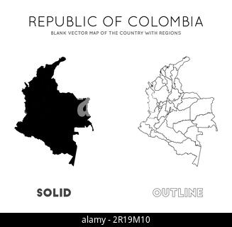 Colombia map. Borders of Colombia for your infographic. Vector country ...