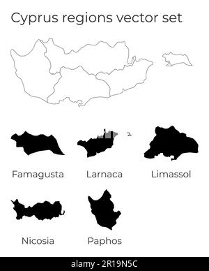 Cyprus map collection. Borders of Cyprus for your infographic. Colored ...