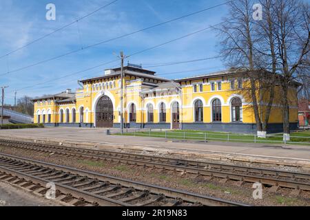 SHARYA, RUSSIA - APRIL 30, 2023: Russian electric locomotive 2ES5K ...