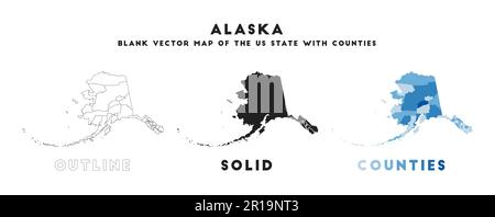 Alaska Map Art vector illustration Stock Vector Image & Art - Alamy