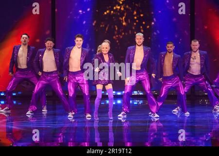 Liverpool, UK. 12th May, 2023. Sonia performing during the dress ...