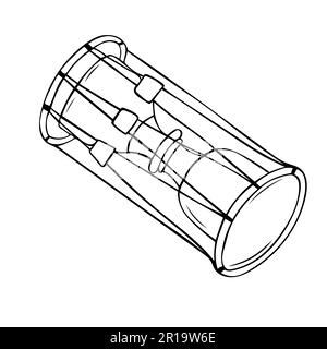 Korean traditional national musical instrument drum changu vector ...