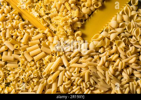 Dry Organic Assorted Italian Pasta in a Pile Stock Photo - Alamy