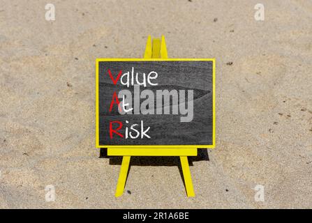 VAR Value at risk symbol. Concept words VAR Value at risk on beautiful ...