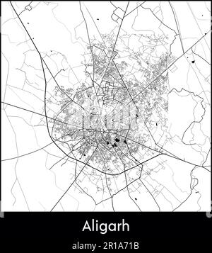 City Map Aligarh India Asia vector illustration Stock Vector Image ...