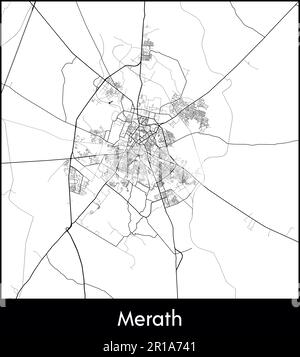 City Map Merath India Asia vector illustration Stock Vector Image & Art ...