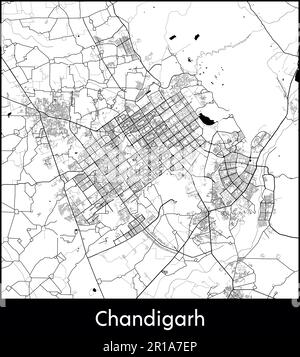 City Map Chandigarh India Asia vector illustration Stock Vector Image ...
