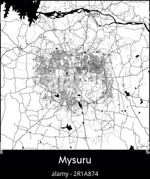 City Map Mysuru India Asia vector illustration Stock Vector Image & Art ...