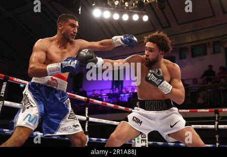 Karol Itauma (right) competes against Khalid Graidia (left) in the ...