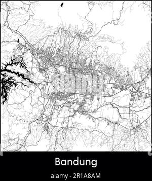 Minimal city map of Bandung (Indonesia Minimal city map of Bandung ...