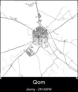 City Map Qom Iran Asia vector illustration Stock Vector Image & Art - Alamy