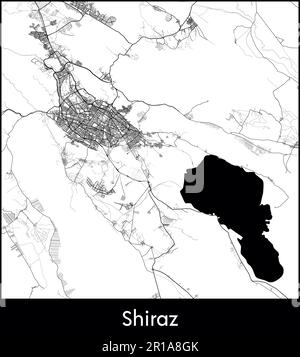 City Map Shiraz Iran Asia vector illustration Stock Vector Image & Art ...