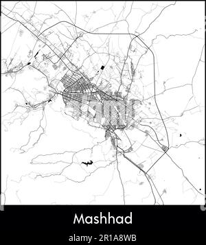 City Map Mashhad Iran Asia vector illustration Stock Vector Image & Art ...