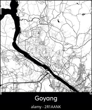 City Map Goyang South Korea Asia vector illustration Stock Vector Image ...
