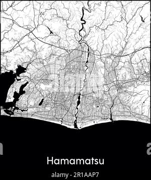 Minimal city map of Hamamatsu (Japan Minimal city map of Hamamatsu ...