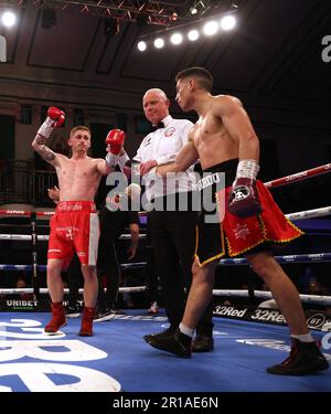 Ryan Garner celebrates victory against Salvador Jimenez (not pictured ...